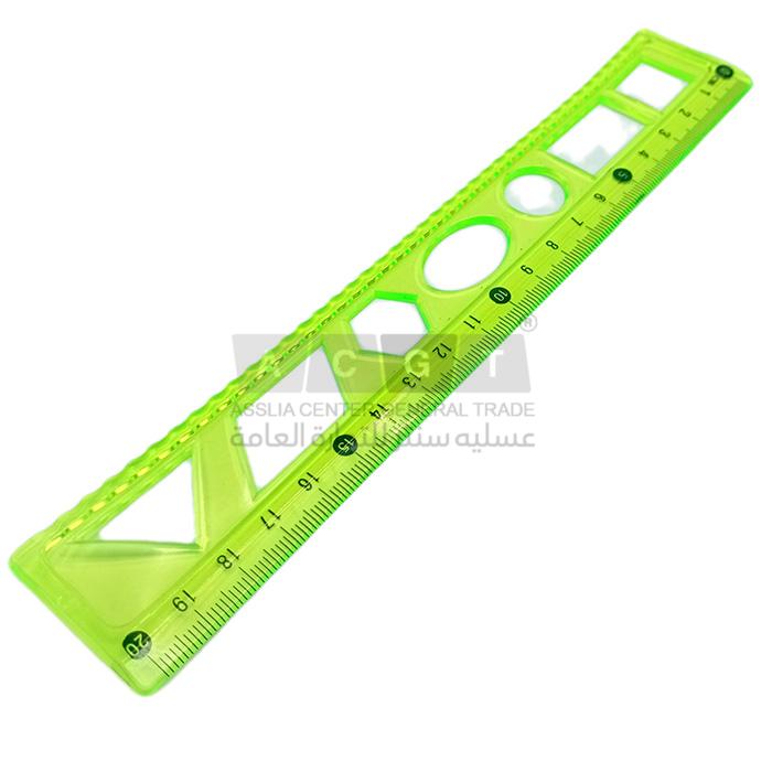 مسطرة مرنة محفرة بأشكال هندسية – عسليه سنتر